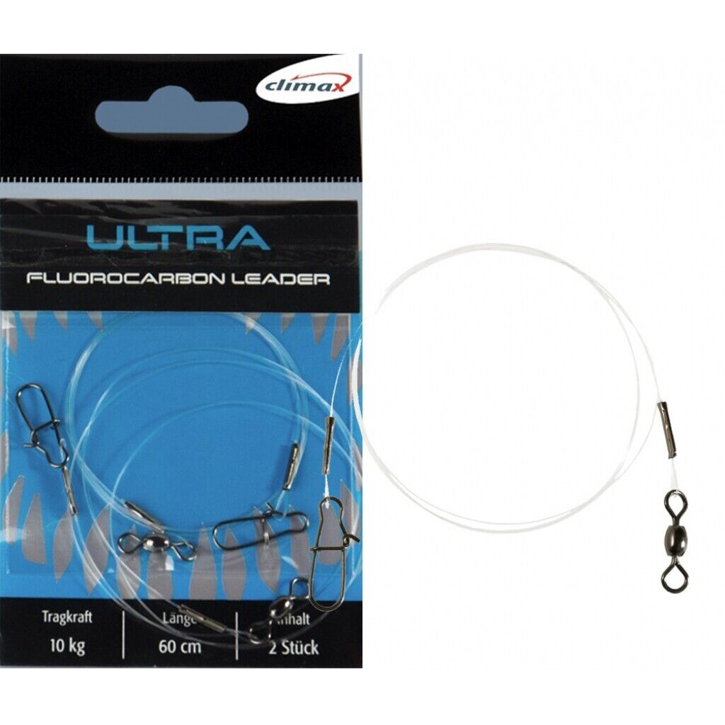 Climax Ultra Fluorocarbon Vorfach mit Wirbel 20kg - angelsport-direkt.de